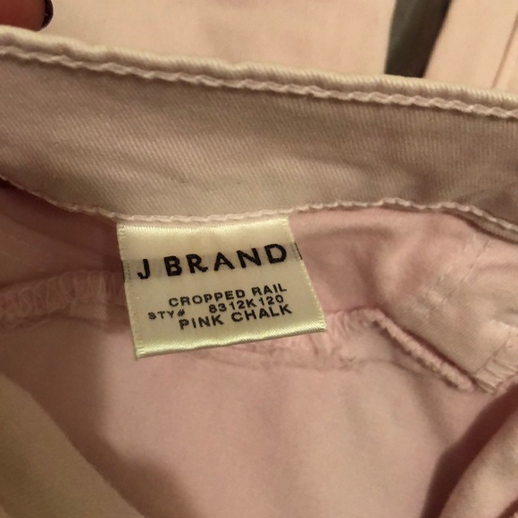 J Brand | Pants & Jumpsuits | Nwot J Brand Cropped Rail Pink Pants Size ...